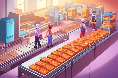 Premium Photo Robot Arms And People Workers On Manufacture Conveyor Line