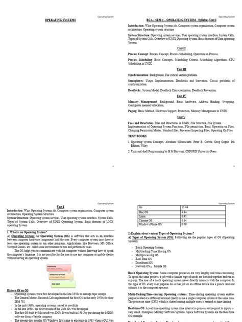 Operating System Operating System Pdf Operating System Computer Data Storage