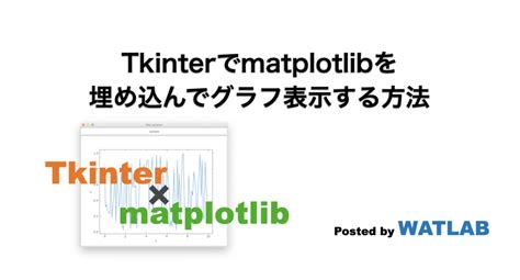 Tkinterでmatplotlibを埋め込んでグラフ表示する方法 Watlab