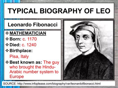 Fibonacci The Man Of Numbers Pptx