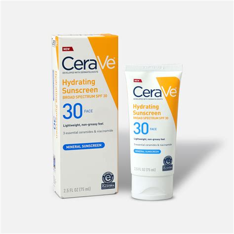 Cerave Hydrating Mineral Face Sunscreen 25 Fl Oz