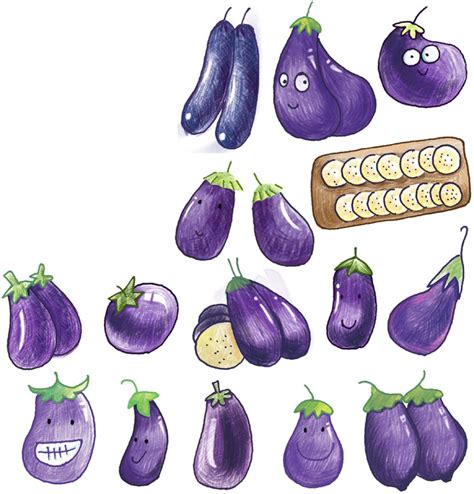 茄子简笔画分步学画 简笔画