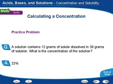 Acids Bases And Solutions Table Of Contents Understanding