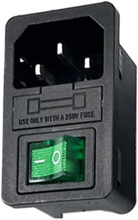 Amazon Com PUPAYA With A Fuse Red Rocker Switch Fused IEC C Inlet Power Socket Fuse
