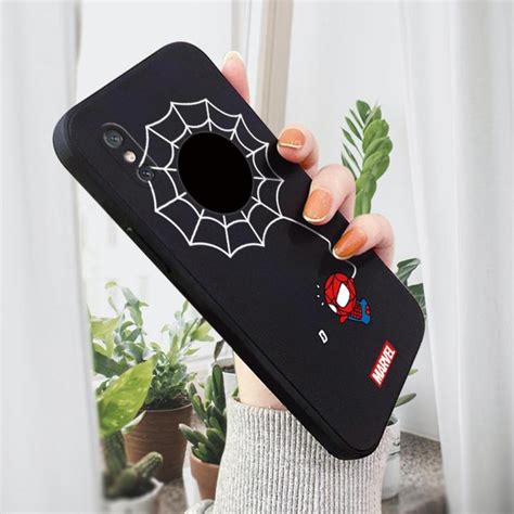 Amorvor For Xiaomi Mi Pro Back Cover Cartoon Cute Spiderman Side Design Soft Case Liquid