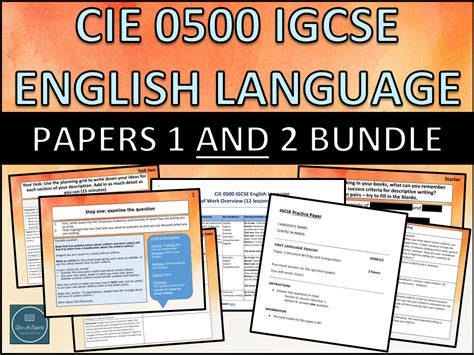 Cambridge Igcse 0500 English Language Paper 1 And Paper 2 Bundle Teaching Resources