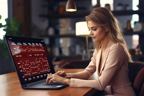 Premium Photo Businesswoman Checking Lottery Numbers On A Generative Ai