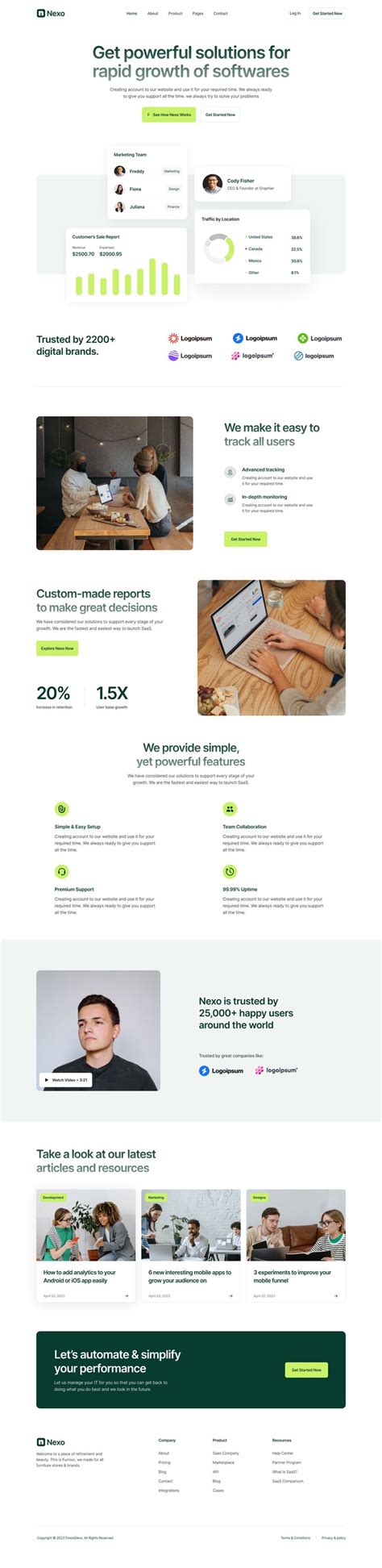 Nexo Framer Saas And Startup Template