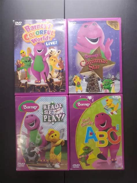 Barney Lot 4 Dvd Christmas Starready Set Playcolorful World Liveknow