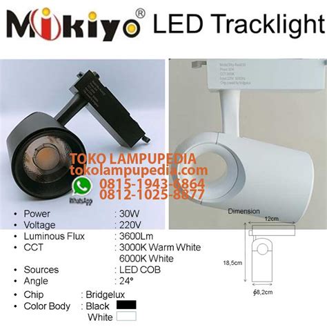 Lampu Tracklight Merk Mikiyo W Cob Led Toko Lampupedia