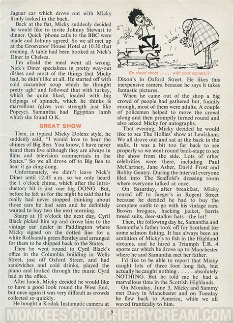 Micky Returns Monkees Monthly July Sunshine Factory Monkees Fan Site