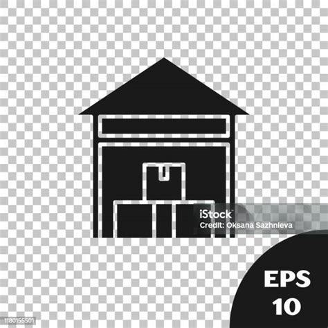 투명 한 배경에 격리 된 검은 색 창 고 아이콘입니다 벡터 일러스트레이션 0명에 대한 스톡 벡터 아트 및 기타 이미지 0명 건설 산업 벡터 Istock
