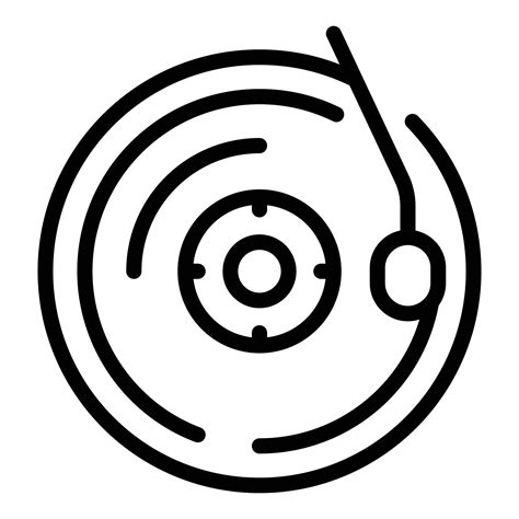 Vinyl disk icon outline vector. Gift box 15063835 Vector Art at Vecteezy