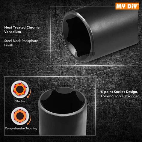 Mydiysdnbhd Tacklife 18pcs 12 Drive Deep Impact Socket Set 10mm