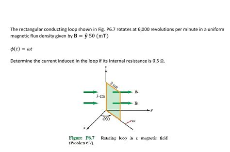 solved the rectangular conducting loop shown in fig p6 7