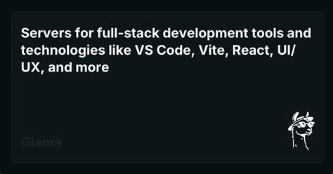 Servers For Full Stack Development Tools And Technologies Like Vs Code