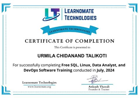 Urmila Talikoti On Linkedin Learning Sql Linux Dataanalysis Devops Continuouslearning