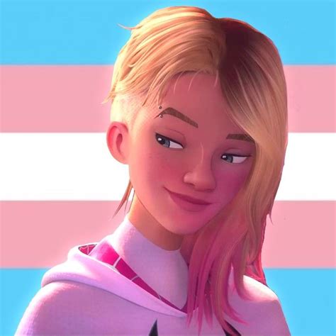 TAKING REQUESTS Spider gwen trans flag icon Anatomía