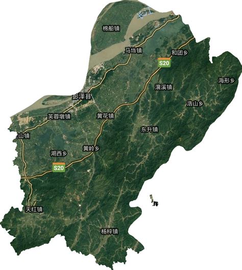 彭泽县高清卫星地图