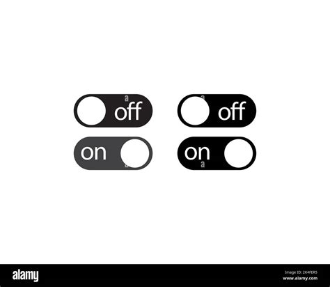 Turn On Off Button Push Stop Switch Icon Vector Symbol Design Illustration Stock Vector Image