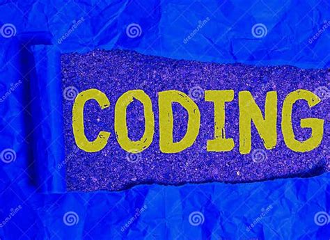 Handwriting Text Writing Coding Concept Meaning Assigning Code To
