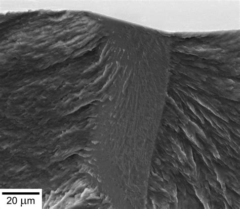 Fracture Surface Of The Crack Initiation Site In A Four Point Bending