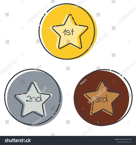 Cartoon Set Three Serial Numbers Circle Stock Vector Royalty Free 2269697289 Shutterstock