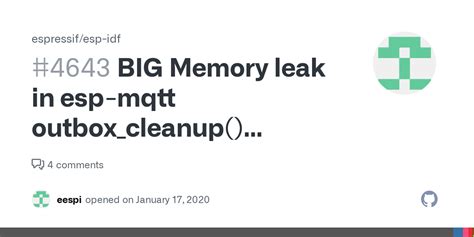 Big Memory Leak In Esp Mqtt Outboxcleanup Idfgh 2558 · Issue 4643