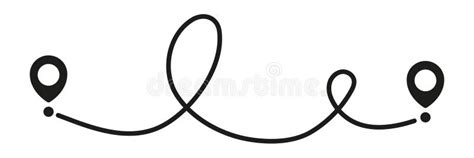 Pin Map Line Navigation Pointers Stock Illustration Illustration Of