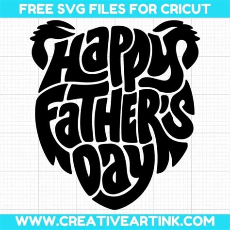 Bear Happy Fathers Day Svg Free Svg Creativeartink