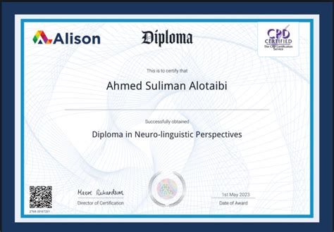 Ahmed Suliman Alotaibi On Linkedin I Just Finished Diploma In Neuro Linguistic Perspectives