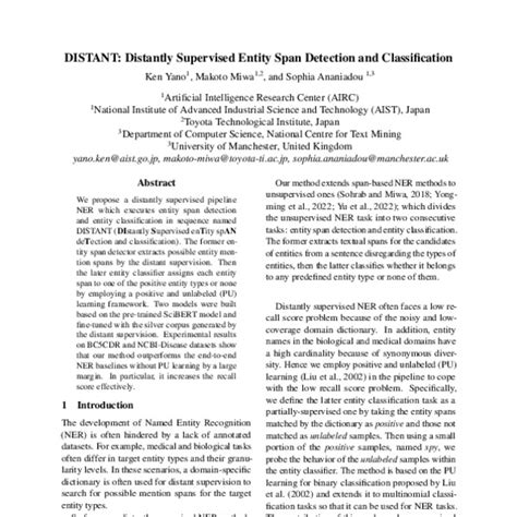 Distant Distantly Supervised Entity Span Detection And Classification