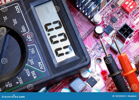 Troubleshooting Of Electronic Components Stock Image Image Of Computer Impedance 18220353