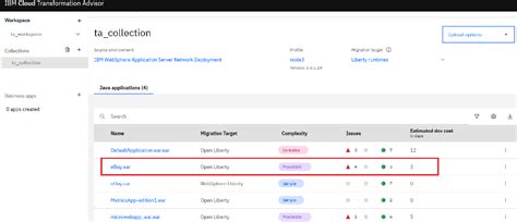 Modernizing A Traditional Websphere App Using Ibm Cloud Transformation Advisor Ibm Developer