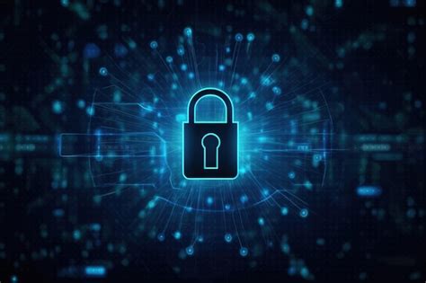 Digital Padlock Cyber Security Premium Ai Generated Image