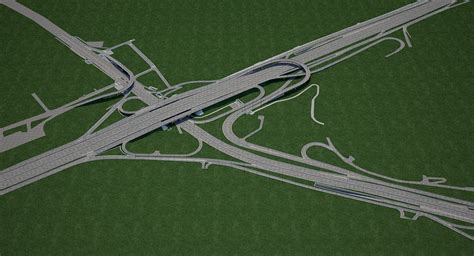 3d Highway Road Junction 1144369 Turbosquid