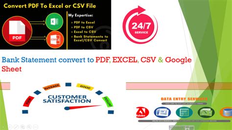 Convert Bank Statement Pdf To Excel Csv Google Sheet By Naqash Services Fiverr