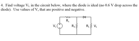 Solved Find Voltage V L In The Circuit Below Where The Chegg Com