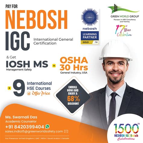 If You Want A Great Future Enroll Now Nebosh Igc Training Course In Chhattisgarh R Nebosh