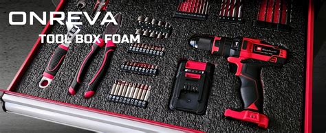 Onreva Tool Box Foam 3pack 16x12x2 Inch Foam Inserts For Cases Polyethylene