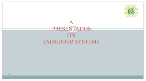 Embeded System Pptx Operating Systems Computer Software And Applications