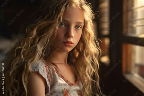 Ai Generated Young Girl Stock Illustration Adobe Stock