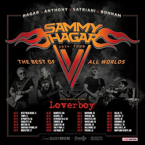 Sammy Hagar Plots Summer North American Tour With Michael Anthony Joe Satriani Jason Bonham