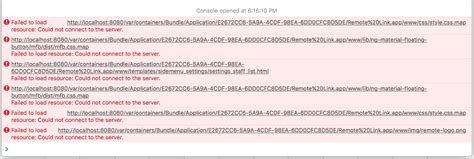 Failed To Load Page Resource Could Not Connect To The Server Ios