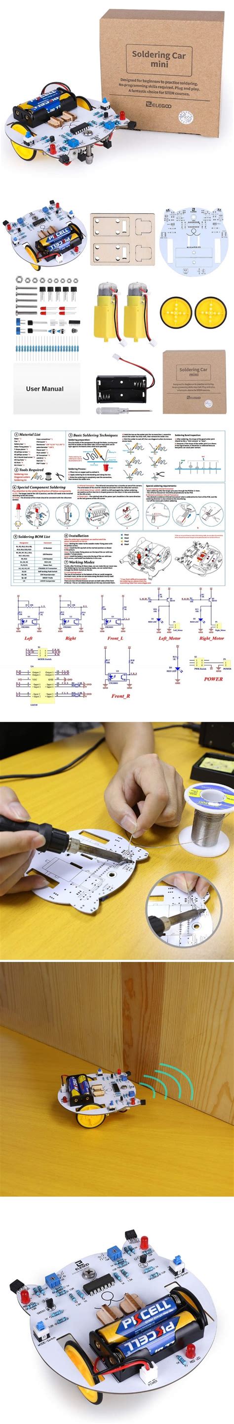 Elegoo Soldering Robot Car Kit Stem Robot Kit With Soldering Techniques For Beginners Steemhunt