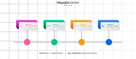 Four Step Arrow Template For Presentation 4 Steps Options Elements Infographic 27493718