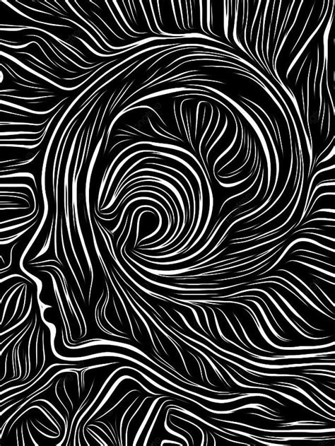 마음의 주제에 흑백 목판화 패턴으로 통합된 인간의 얼굴 사진 배경 및 무료 다운로드를위한 그림 Pngtree