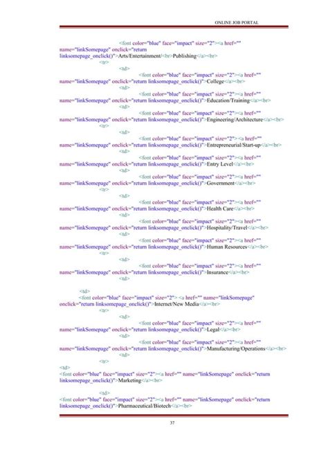 Online Job Portal Java Project Report PDF