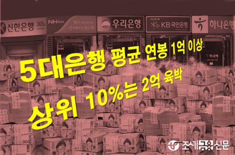 이슈체크 국민 고통 담보 돈잔치5대 시중은행 직원 평균연봉 1억 넘는다