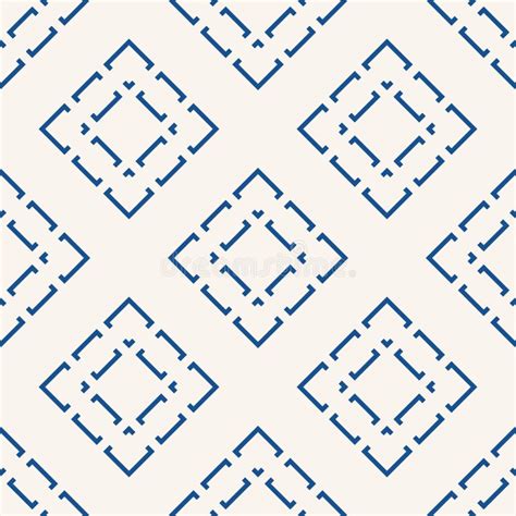 Vector Geometric Seamless Pattern With Diamonds Rhombuses Lines Grid Tiles Stock Vector
